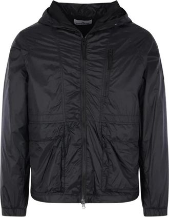 Stone Island Homme, Vestes, Noir, Taille: XL Veste &agrave; Capuche Ripstop