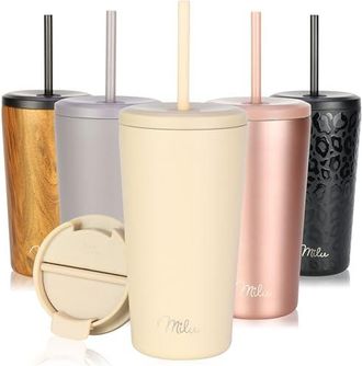 Milu Mug Isotherme 500ml - Thermo Caf&eacute; &eacute;tanche en acier inoxydable, Tasse thermique sans BPA, 100% anti-fuite(Cream, 500ml)