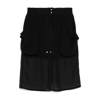 Pinko Casual Schwarzer Polyesterrock - - Skirts - Damen - Schwarzk - XL