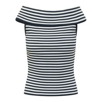 Michael Kors Femme, Pulls, Bleu, Taille: 42 FR Top c&ocirc;tel&eacute;