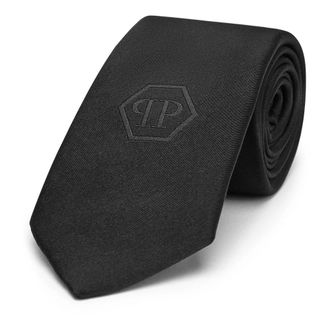 Philipp Plein Wide Tie Hexagon - - Accessories - Herren - Schwarzk - ONE SIZE