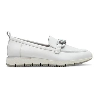 Tamaris Wei&szlig;e Mokassins mit Ketten-Detail - - Shoes - Damen - Wei&szlig; - 37 EU