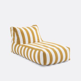La Redoute Interieurs Canap&eacute; Pouf De Jardin En Toile &Agrave; Rayures Hendaye