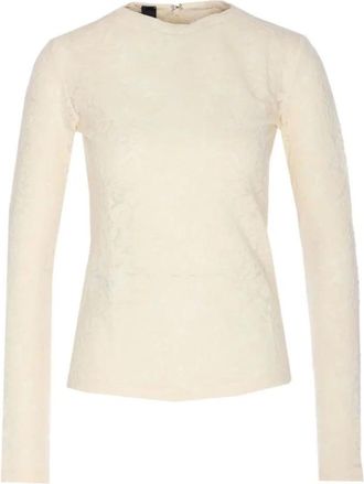 Pinko Pinko, Femme, Pulls, Beige, Taille: 40 FR Marinara Knit Blouse
