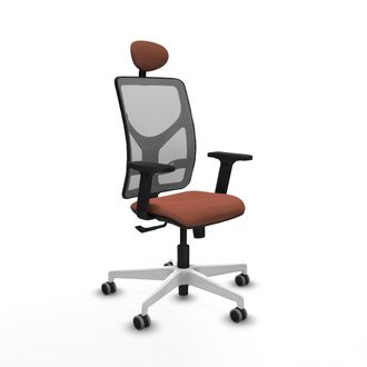 Piqueras y Crespo Schreibtischstuhl mit hoher R&uuml;ckenlehne, mit 2D-Armlehnen, h&ouml;henverstellbare Lendenwirbelst&uuml;tze und festes Kopfteil, ausgestattet mit 3 Positionen, Gr