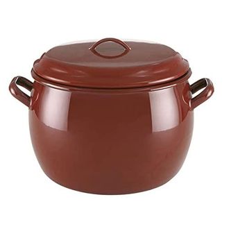 Quid Marmite bombée émaillée 16 cm - 3 l, Compatible vitrocéramique, Induction, poignées ou Manche en Acier