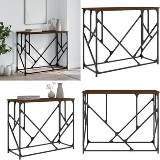 vidaXL Konsolentisch Braun Eichen-Optik 100x40x80 cm Holzwerkstoff - Konsolentisch - Flurtisch - Sideboard - Wohnzimmerstil - Eiche Optik - Home & Living