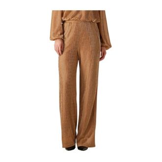 Amaya Amsterdam Goldene Weite Hose Mikki - - Trousers - Damen - Braun - XS