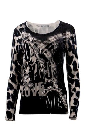 Passioni Strickpullover im Mustermix