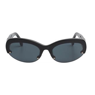 Palm Angels Ovale Wrap-Sonnenbrille - - Accessories - Damen - Schwarzk - ONE SIZE