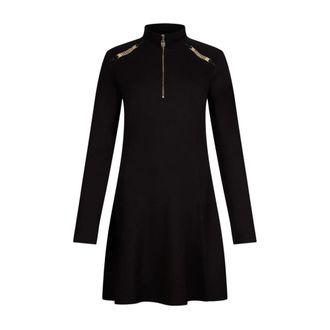 Liu Jo Kurzes Kleid aus Milano-Strick - - Dresses - Damen - Schwarzk - XS