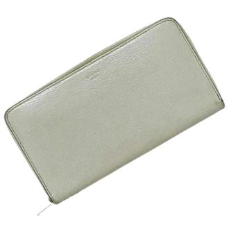 Celine Portefeuille long Pre-owned vintage (bi-pli) - Femme - Pre-owned - Gris - Taille: ONE Size
