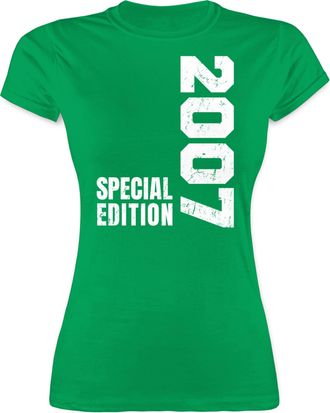 Shirtracer Shirt Damen - 18. Geburtstag - Special Edition 2007 - M - Gr&uuml;n - m&auml;dchen Geschenk 18 Jahre t-shirt18 vollj&auml;hrig 2005 t-Shirt Tochter Shirts zum 18: 18
