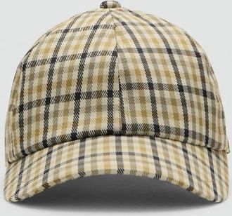 Mango Karierte Schirmm&uuml;tze mittelbraun - Herren - Einheitsgr&ouml;&szlig;e - MANGO MAN