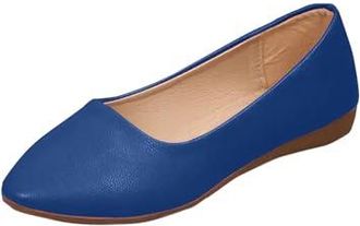 Generic Chaussures plates confortables et d&eacute;contract&eacute;es pour femme - Bout pointu - Couleur unie - Classiques et &eacute;l&eacute;gantes - Respirantes - Chaussures de marche
