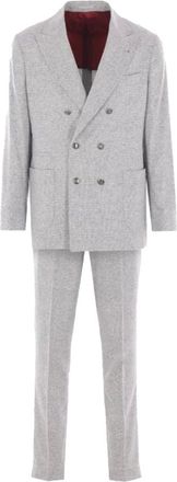 Brunello Cucinelli Homme, Costumes, Gris, Taille: S Costume Deux Pi&egrave;ces Galles