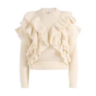 Elisabetta Franchi Maglia Tricot Burro - - Knitwear - Damen - Beige - M