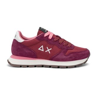 Sun 68 Casual Sneaker in Bordeaux Leder und Stoff - - Shoes - Damen - Rot - 36 EU