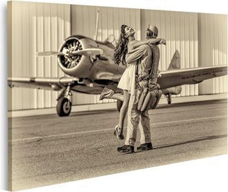 Islandburner Prime Retro Vintage Flugzeug Propeller Pilot mit Frein Leinwand Bild Wandbilder Bilder