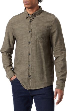QS by s.Oliver Q/S designed by Mens 2119119 Hemd Langarm, Braun, XXL