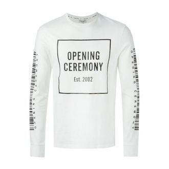 Opening Ceremony Wei&szlig; Multi Barcode Modestil - - Tops - Herren - Wei&szlig; - XL