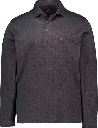 Ragman Herren Polo-Shirt grau gemustert