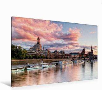 Calvendo Premium Textil-Leinwand 120 x 80 cm Quer-Format Barockes Dresden | Wandbild, HD-Bild auf Keilrahmen, Fertigbild auf hochwertigem Vlies, Leinwanddruck 