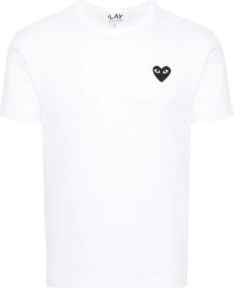 Comme Des Gar&ccedil;ons T-shirt en coton avec &eacute;cusson coeur - Homme - Tops - Blanc - Taille: XL