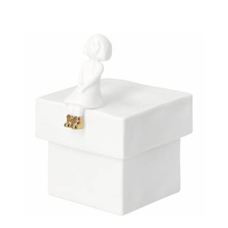 R&auml;der Porzellandose M&auml;dchen mit Golddetail - Deko- & Schmuckdose aus Porzellan