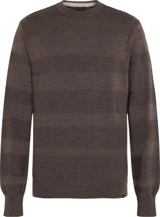 Paul & Shark Rundhalspullover aus Schurwolle mit Schattenstreifen in