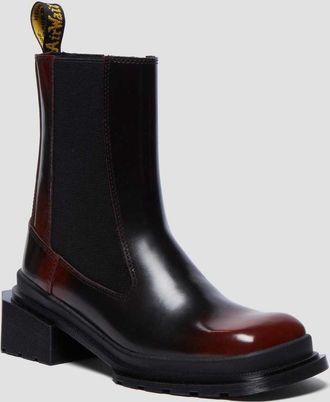 Dr. Martens Maybole Leder Chelsea Stiefel Mit Eckiger Zehenpartie Schuhe in Rot, Größe: 36