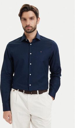 Tommy Hilfiger Hemd Dobby MW0MW43747 Dunkelblau Regular Fit