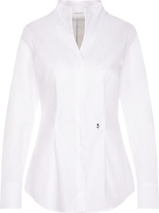 Seidensticker Damen Bluse - Hemdbluse - Kelchkragenbluse - Klassisch - Elegant - B&uuml;gelleicht - Slim Fit - Kurzarm - Uni - 100% Baumwolle