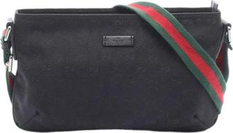 Gucci unisex, Pre-owned, Noir, Taille: ONE Size Sac bandouli&egrave;re en toile Pre-owned