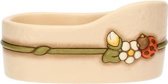 Thun Thun - Doppelter Becherhalter - Keramik - Kollektion Country Bloom - 18,5 x 11,8 x 9 cm