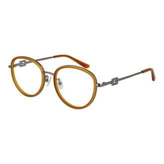 Guess Femme, Accessoires, Orange, Taille: ONE Size Round Metal Optical Frame