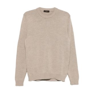 Zanone Pull Giro Crewneck - Homme - Pulls - Beige - Taille: M