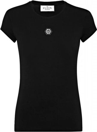 Philipp Plein Femme, Tops, Noir, Taille: 40 FR Modal T-Shirt Pure