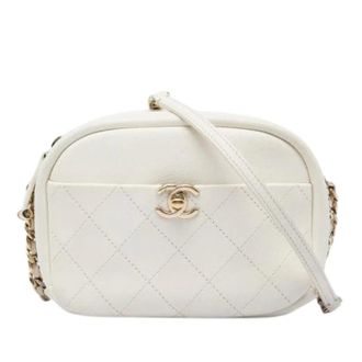 Chanel Sac bandouli&egrave;re vintage doccasion - Femme - Pre-owned - Blanc - Taille: ONE Size