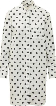 Fiorucci Femme, Robes, Blanc, Taille: 46 FR Robe Chemise Midi &agrave; Pois