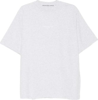 Alexander Wang Tee &agrave; logo imprim&eacute; - Femme - Tops - Gris - Taille: 42 FR