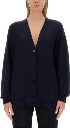 Jil Sander Femme, Pulls, Bleu, Taille: 36 FR Cardigan