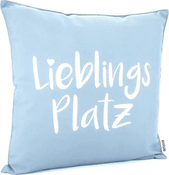 Heimtexland Outdoorkissen 45x45 Dekokissen Outdoor Garten Lounge Deko Kissen Typ839 Lieblingsplatz Hellblau