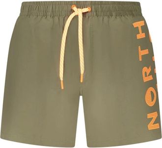 North Sails Homme, Maillots de bain, Vert, Taille: S Boxer de bain vert avec impression océanique