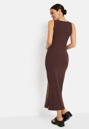 Lascana Maxikleid aus weicher Rippware mit Cut-out-Detail, Rippkleid