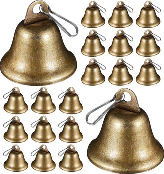 Cabilock NOLITOY 40 St&uuml;ck Metall Vintage Glocken Kleiner Windspiel Anh&auml;nger f&uuml;r Basteln Weihnachtsdeko T&uuml;rdekoration Retro Metallglocken mit Klarem Klang Langl