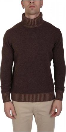Gran Sasso Homme, Pulls, Brun, Taille: XL Pull Col Roul&eacute;