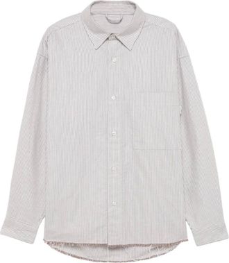 Amish Homme, Chemises, Beige, Taille: M Oxford Poplin Shirt