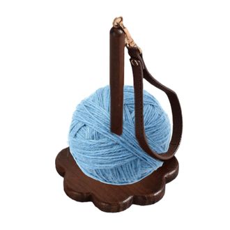 Generic Handkn&auml;uelhalter f&uuml;r H&auml;kelnadeln, Garnhalter f&uuml;r Strickgarn, Aufbewahrungsbox aus Holz zum H&auml;keln von Garn, Werkzeuge zum Einwickeln des Garns Holzgar