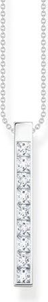 Thomas Sabo KE2146-051-14-L45V Cha&icirc;ne avec pendentif en argent sterling 925 et pierres blanches pour femme Longueur 45 cm, 45 cm, Argent sterling, Zircone cubique